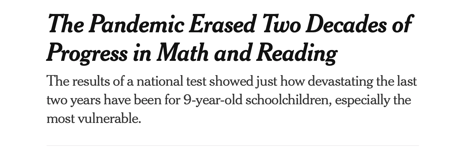The Pandemic Did This? New York Times Fails Fact Check ⋆ Brownstone Institute